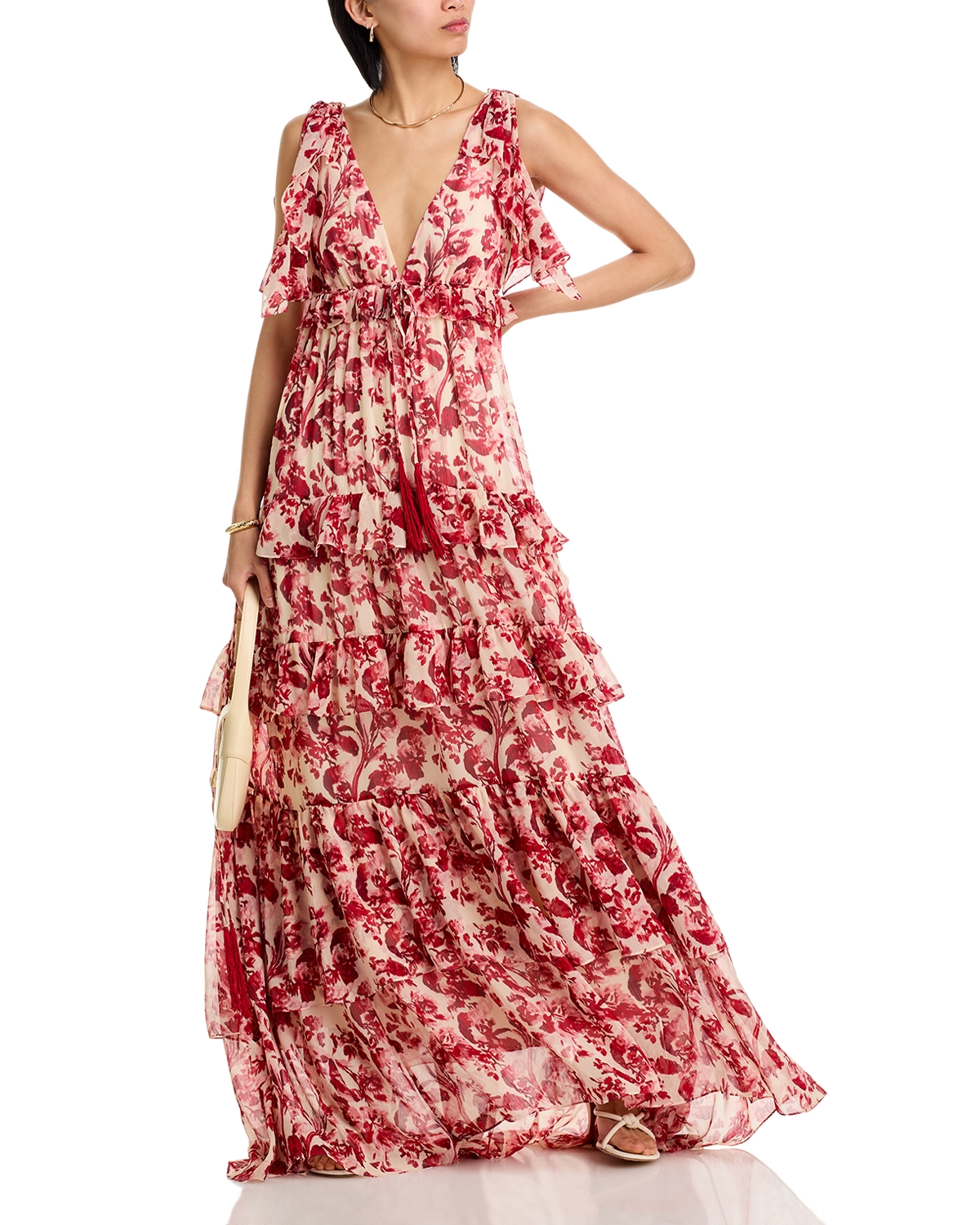 CINQ À SEPT Cinq A Sept Floral Ribbons Omelia Gown